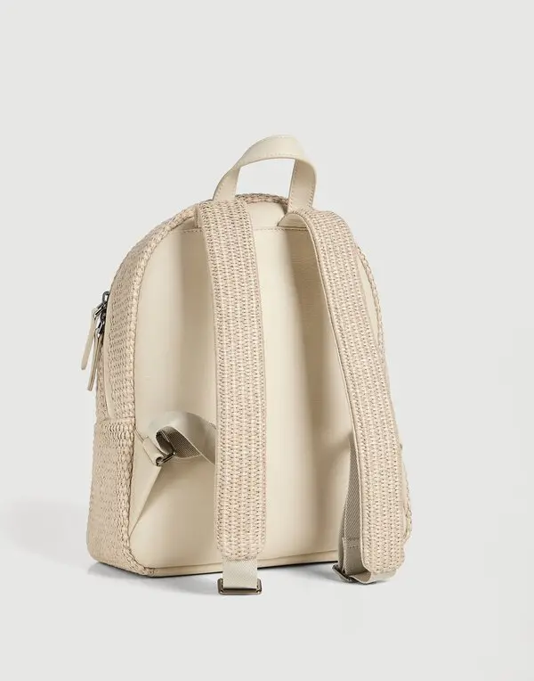 Brunello Cucinelli Raffia Bear Backpack