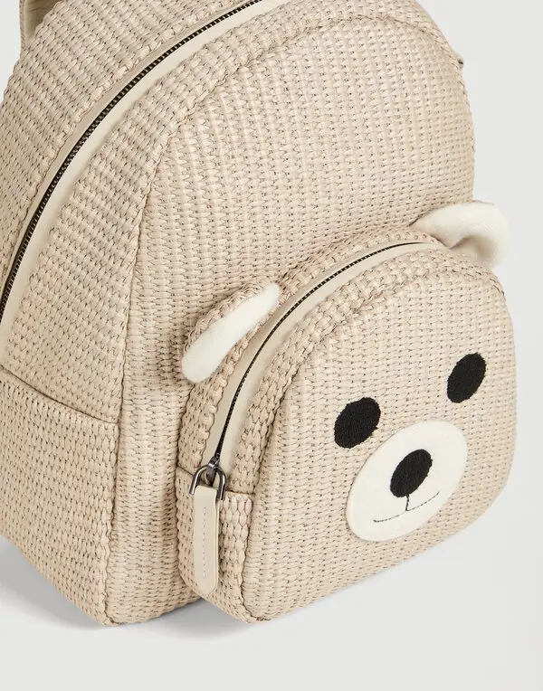 Brunello Cucinelli Raffia Bear Backpack