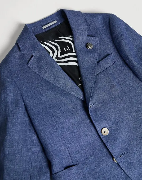 Brunello Cucinelli Délave Linen Double-breasted Blazer