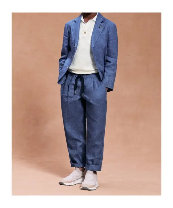 Brunello Cucinelli Délave Linen Double-breasted Blazer