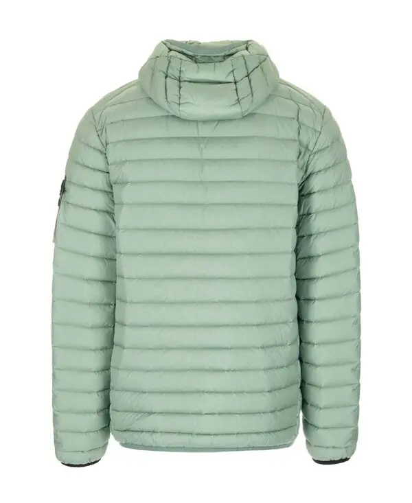 Stone Island Padded Down Hooded Jacket - Sage