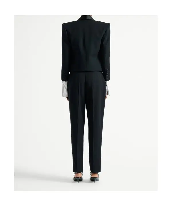 Balmain Cropped Grain De Poudre Jacket