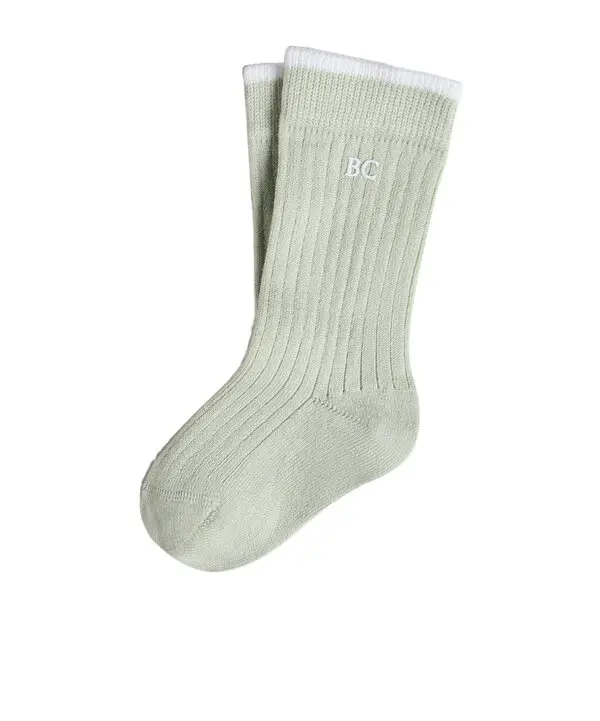 Brunello Cucinelli Cotton Knit Baby Bernie Socks - Mint Green