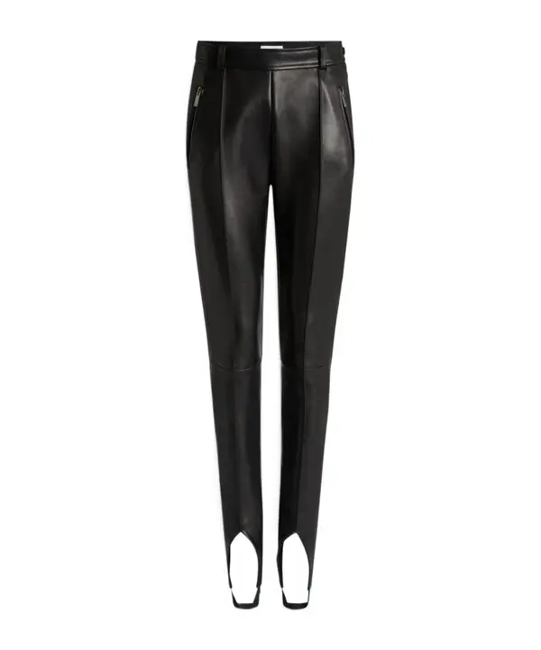 Balmain Stirrup Lambskin Trousers