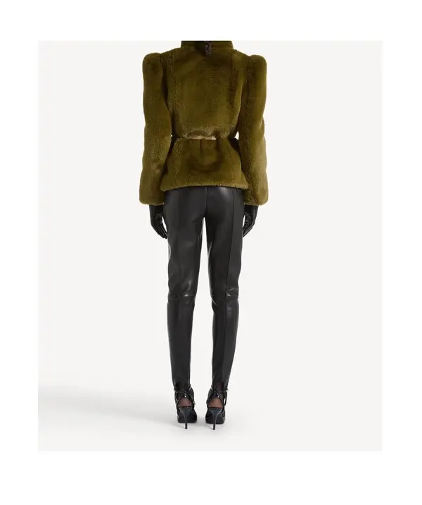 Balmain Stirrup Lambskin Trousers