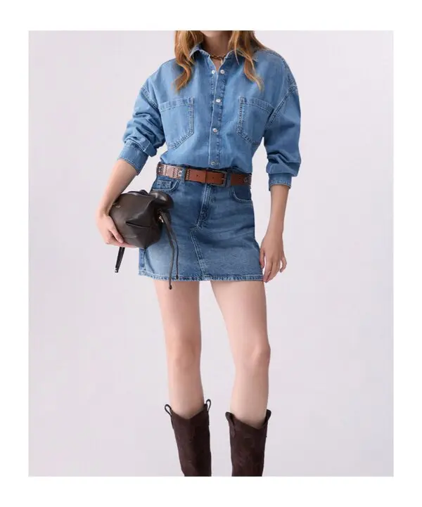 Liu Jo Short Denim Dress With Belt