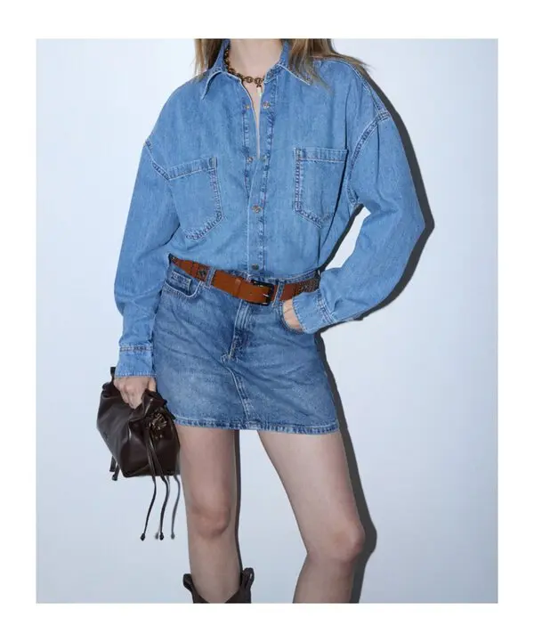 Liu Jo Short Denim Dress With Belt