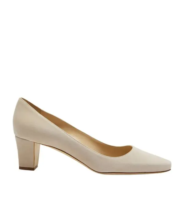 Manolo Blahnik Okkatopla 50 Suede Pumps - Nude