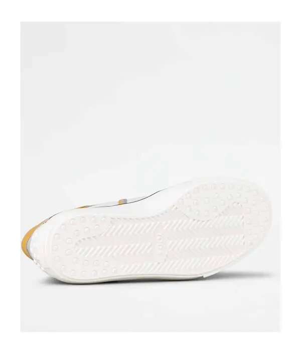 TOD'S Automobili Lamborghini Panelled Lace-up Leather Sneakers - Gray/white/yellow