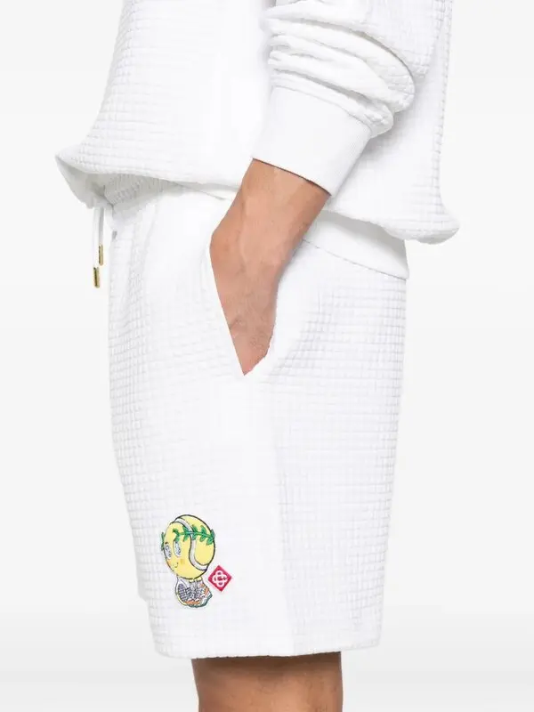 Casablanca Tennis Mascot Quilted Sweatshorts
