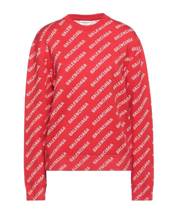 Balenciaga All-over Logo Crewneck Pullover