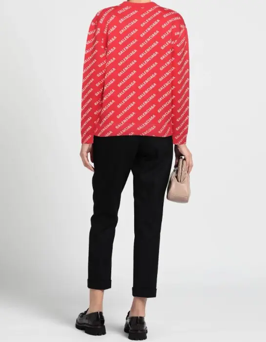 Balenciaga All-over Logo Crewneck Pullover