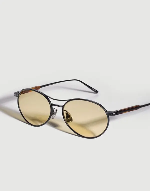 Brunello Cucinelli Full Rim Round Frame Sunglasses