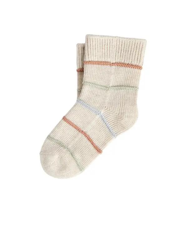 Brunello Cucinelli Striped Cotton Knit Baby Bernie Socks