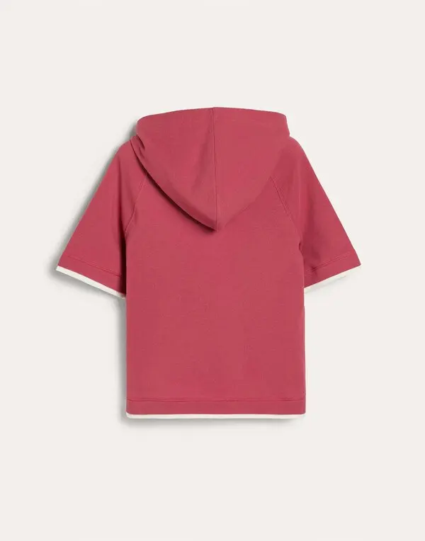Brunello Cucinelli Cotton Piqué Hooded Sweatshirt With Print