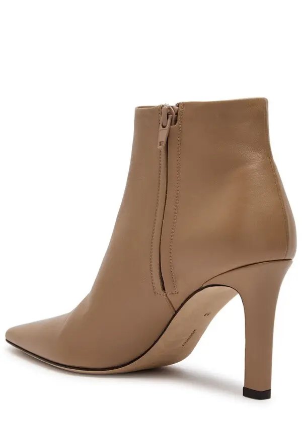 THE ROW Carla 80 Leather Ankle Boots