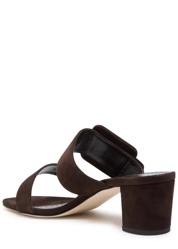 Manolo Blahnik Titubanew 50 Suede Sandals