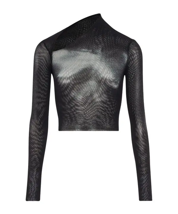 JEAN PAUL GAULTIER Asymmetric Collar T-shirt - Black