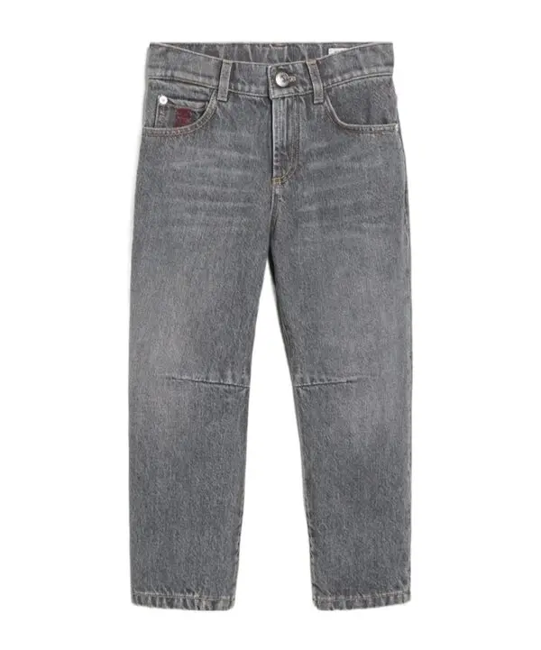 Brunello Cucinelli Greyscale Denim Five-pocket Trousers - Medium Gray