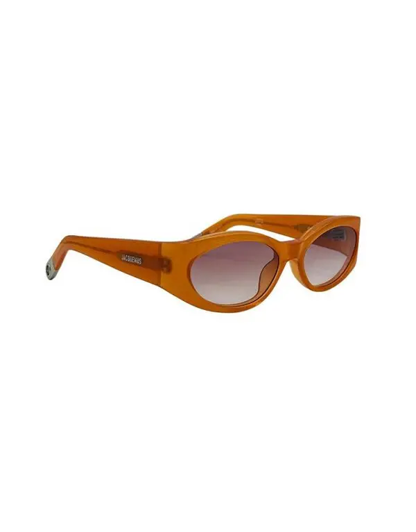 Jacquemus Full Frame Oval Sunglasses With Tinted Lenses - Brown
