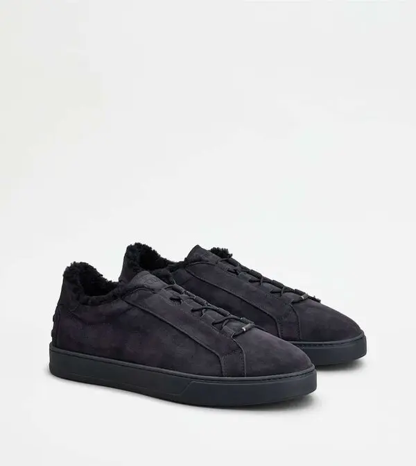 TOD'S Pashmy Suede Sneakers With Shearling Lining