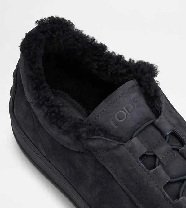 TOD'S Pashmy Suede Sneakers With Shearling Lining