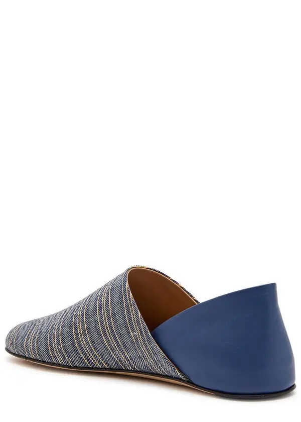 J.W.ANDERSON Striped-jacquard Woven Babouche Flats