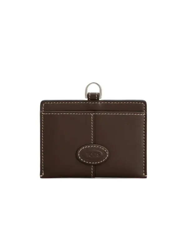 TOD'S Topstitch Badge Cardholder