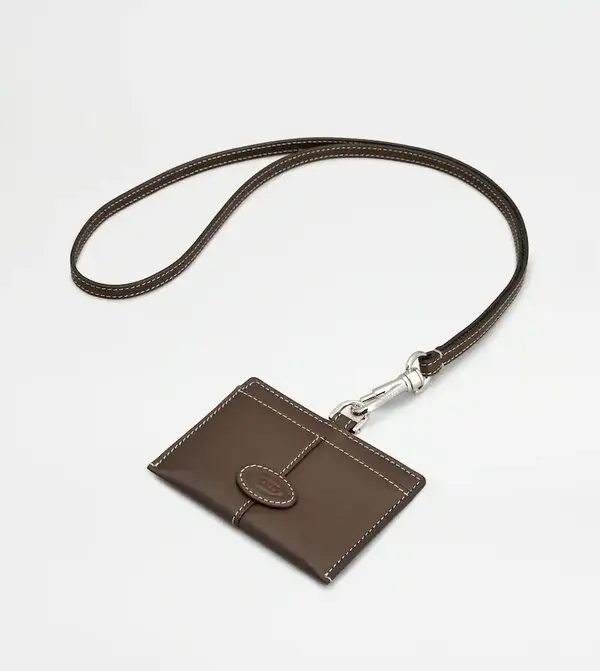 TOD'S Topstitch Badge Cardholder