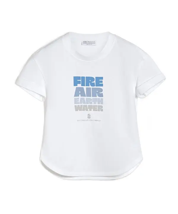 Brunello Cucinelli Cotton Jersey T-shirt With Graphic Print