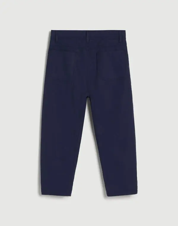 Brunello Cucinelli Cotton Crêpe Batavia Ergonomic Trousers