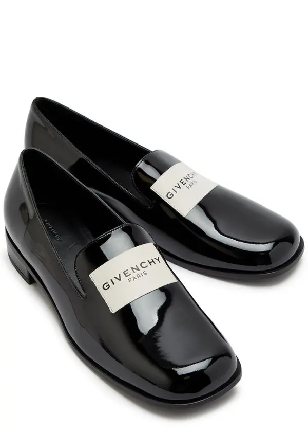 Givenchy Tux Logo Patent Leather Loafers
