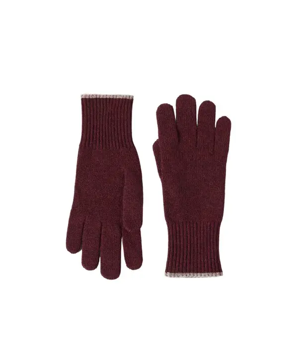 Brunello Cucinelli Cashmere-knit Gloves - Burgundy