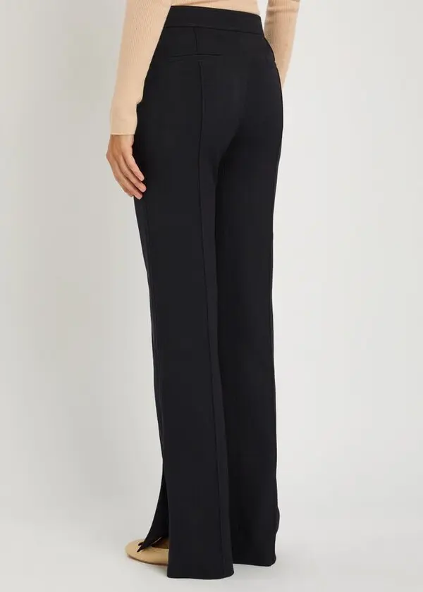 Chloé Pintuck Flared-leg Wool Trousers