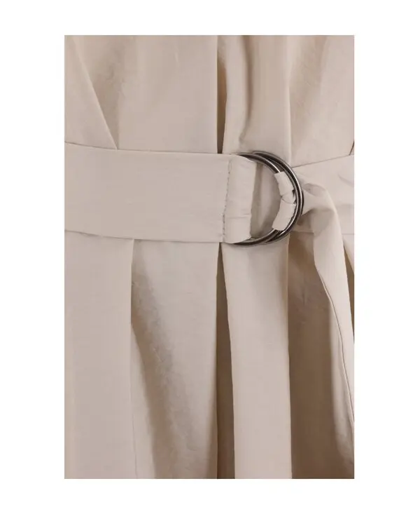 Brunello Cucinelli Belted Midi Dress With Embellished Straps
