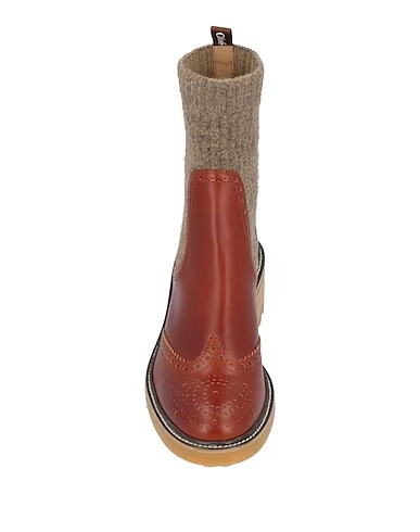 Chloé Two-tone Ankle Boots With Metal Embellishments