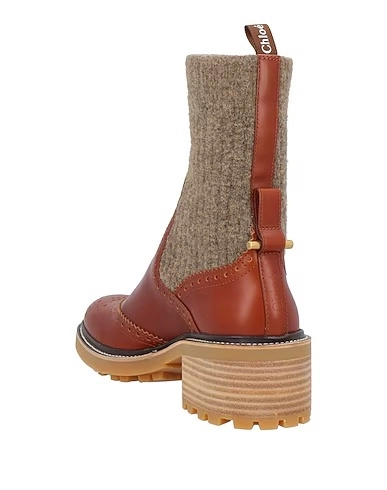Chloé Two-tone Ankle Boots With Metal Embellishments