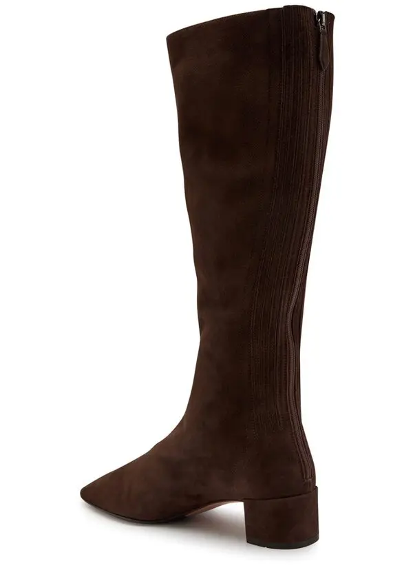 AQUAZZURA Saint Honore 35 Suede Knee-high Boots