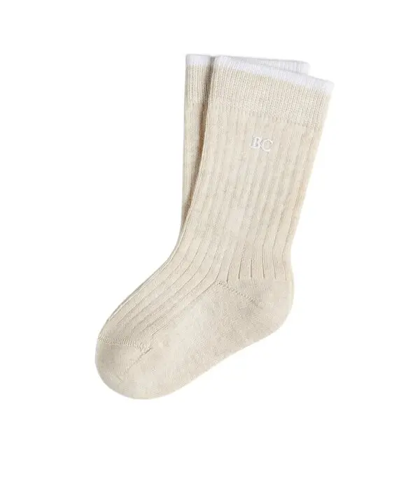 Brunello Cucinelli Cotton Knit Baby Bernie Socks - Oatmeal