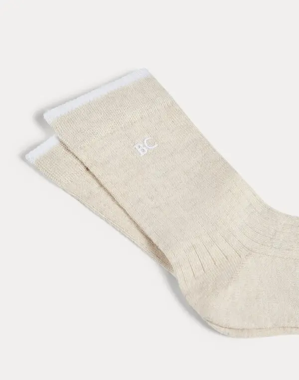 Brunello Cucinelli Cotton Knit Baby Bernie Socks - Oatmeal