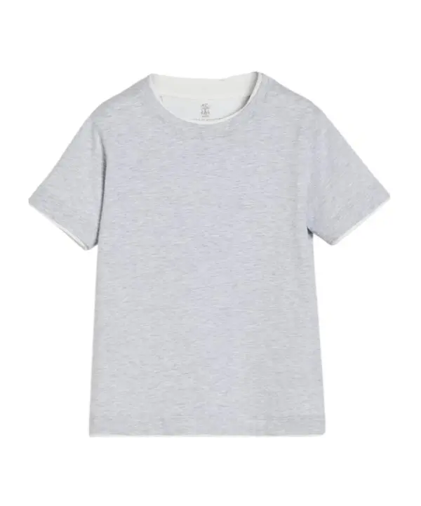 Brunello Cucinelli Cotton Jersey T-shirt With Faux-layering