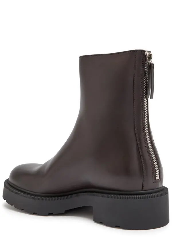 THE ROW Nobilis Fast Leather Ankle Boots