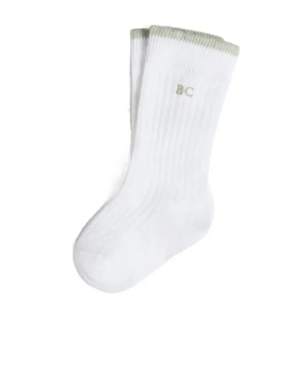 Brunello Cucinelli Cotton Knit Baby Bernie Socks - White