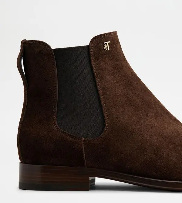 TOD'S Logo Print Chelsea Boots