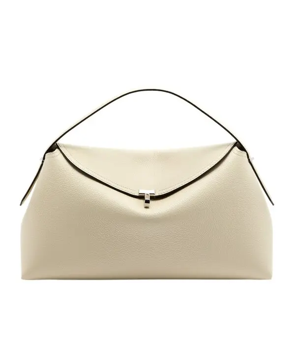 TOTEME T-lock Leather Shoulder Bag - Nude