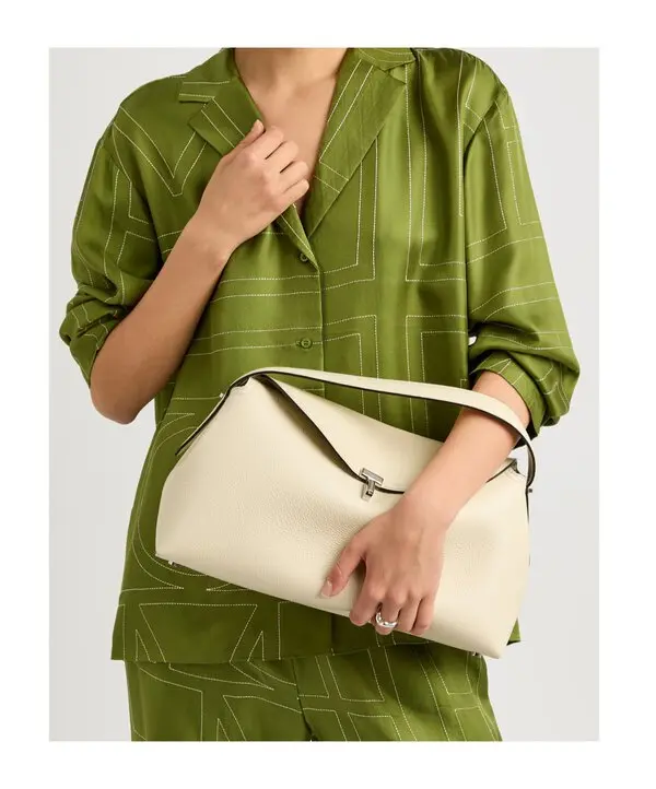 TOTEME T-lock Leather Shoulder Bag - Nude