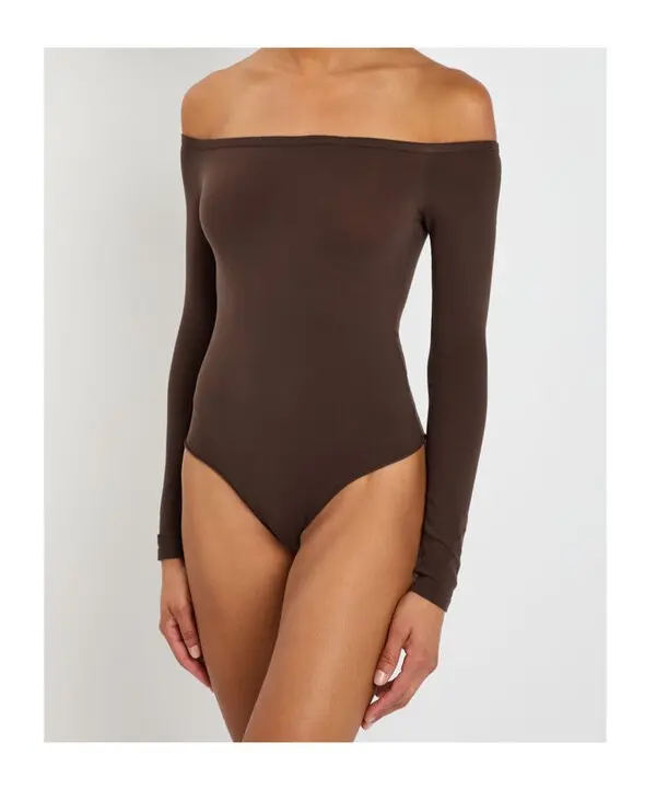 Alaïa Off-the-shoulder Stretch-nylon Bodysuit