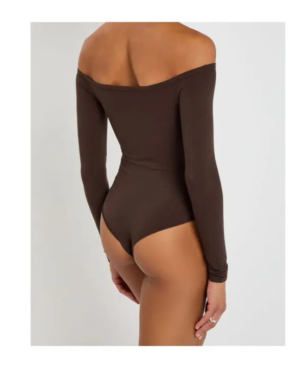 Alaïa Off-the-shoulder Stretch-nylon Bodysuit