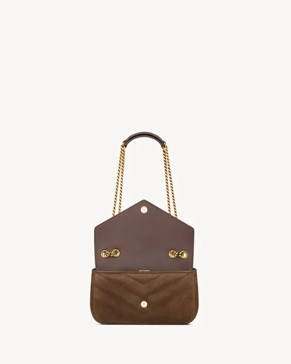 Saint Laurent Loulou Small Suede Matelass Bag