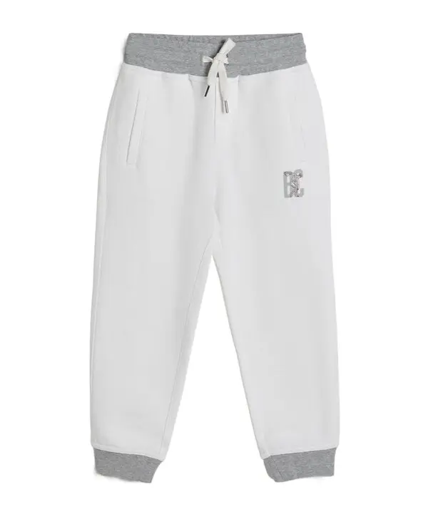 Brunello Cucinelli Cotton And Linen Mélange French Terry Trousers With Print - White